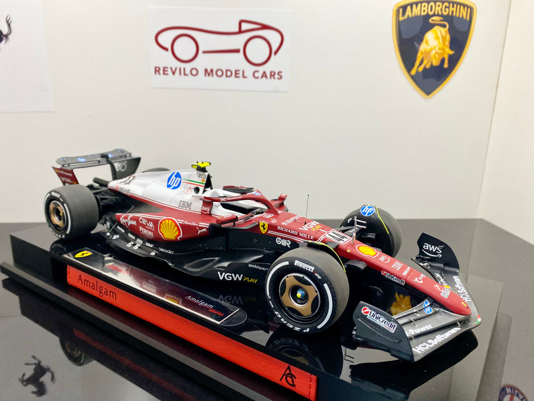 Amalgam 1:18 scale Ferrari SF 25 Monza livery #44 Hamilton/ #16 LeCler ...