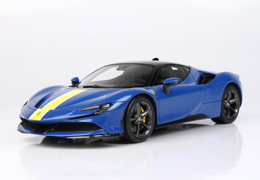 BBR Ferrari SF90 Stradale 1:18 scale Azzurro blue – Revilo Model Cars